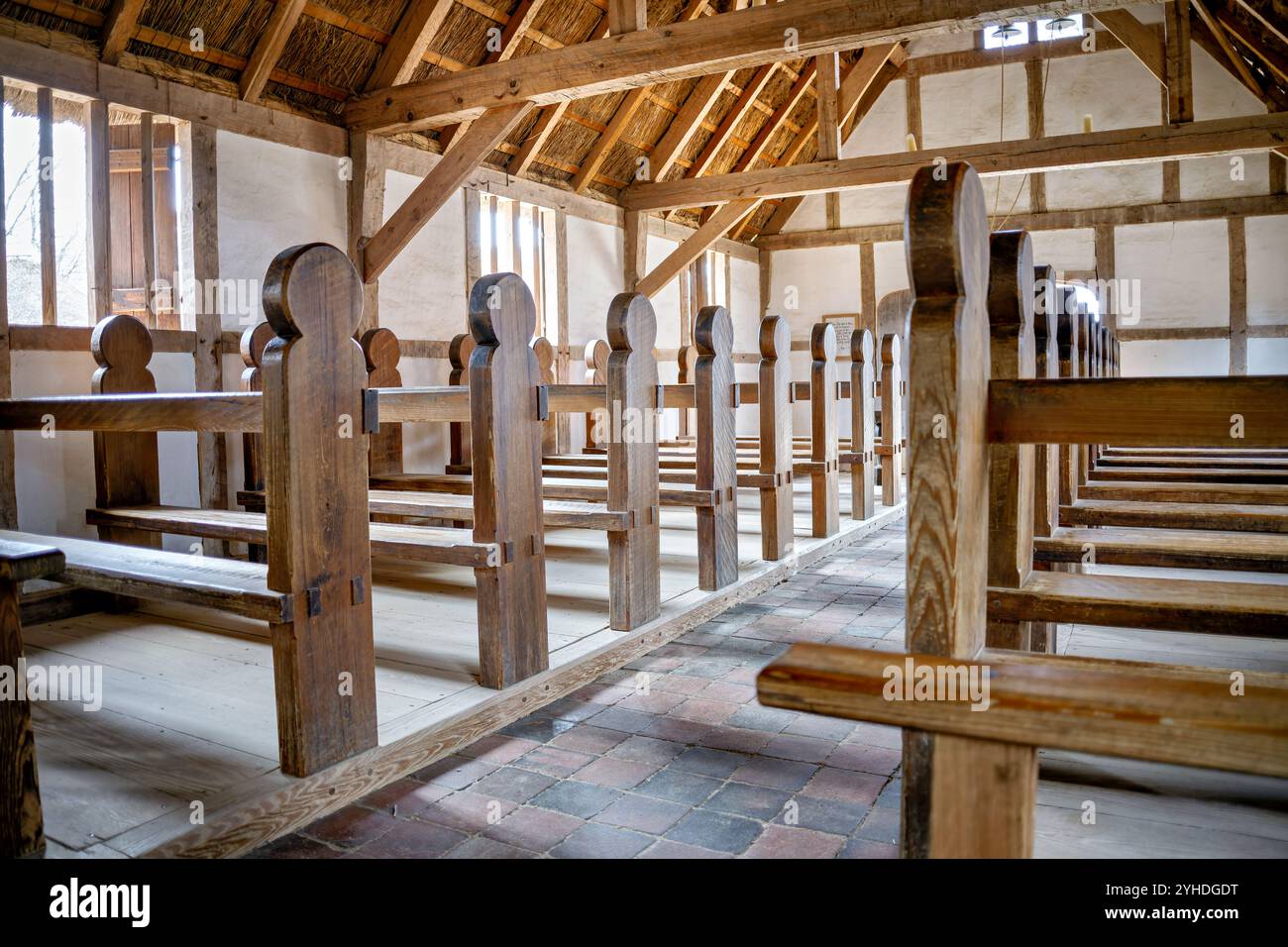 JAMESTOWN, Virginia — The reconstructed church/meeting house at ...