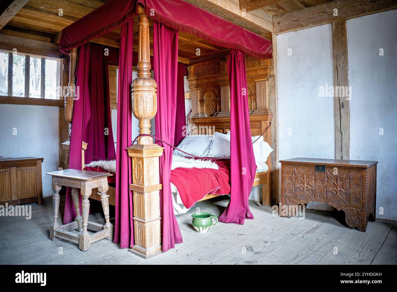JAMESTOWN, Virginia — A recreated colonial bedroom at Jamestown ...