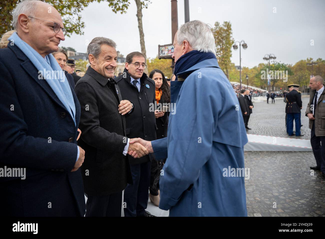 Former president Nicolas Sarkozy with French Prime Minister Michel ...