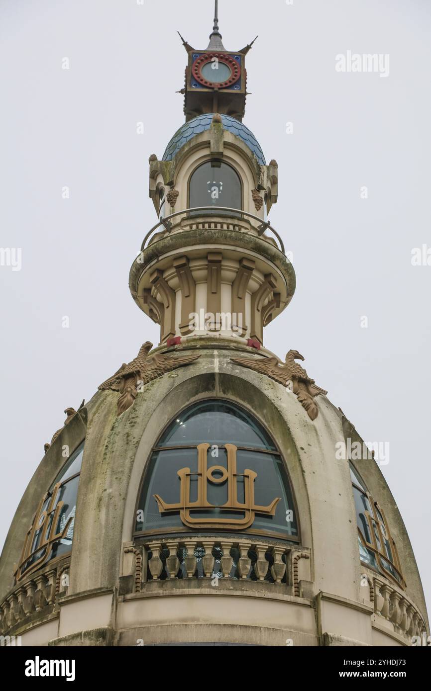 Art Nouveau-style tower of the former LU biscuit factory, now the Le ...
