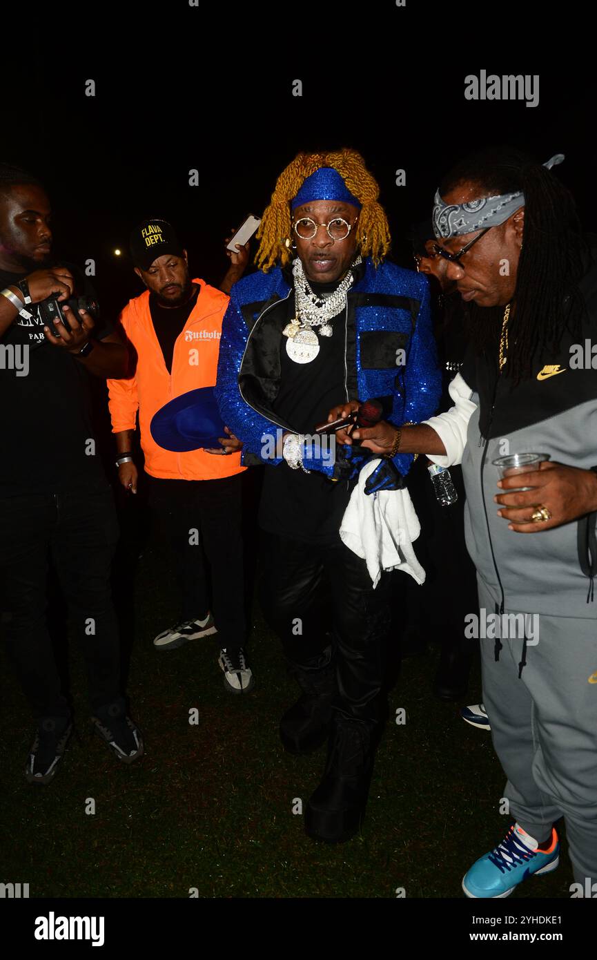 Miramar, Florida, USA. 08th Nov, 2024. Jamaican dancehall musician Elephant Man backstage during ...