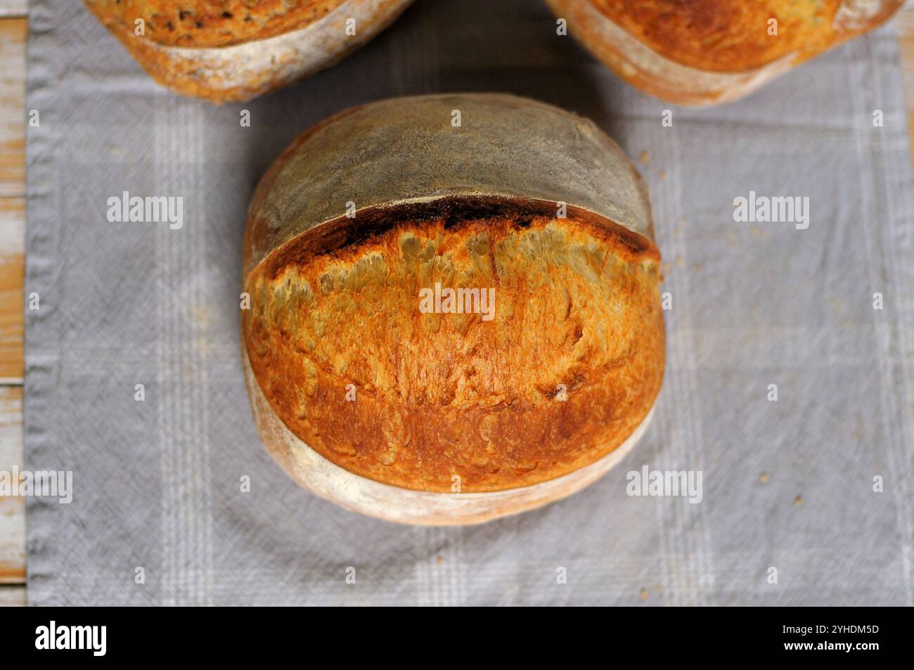 One home baked loaf of sourdough bread Stock Photo - Alamy