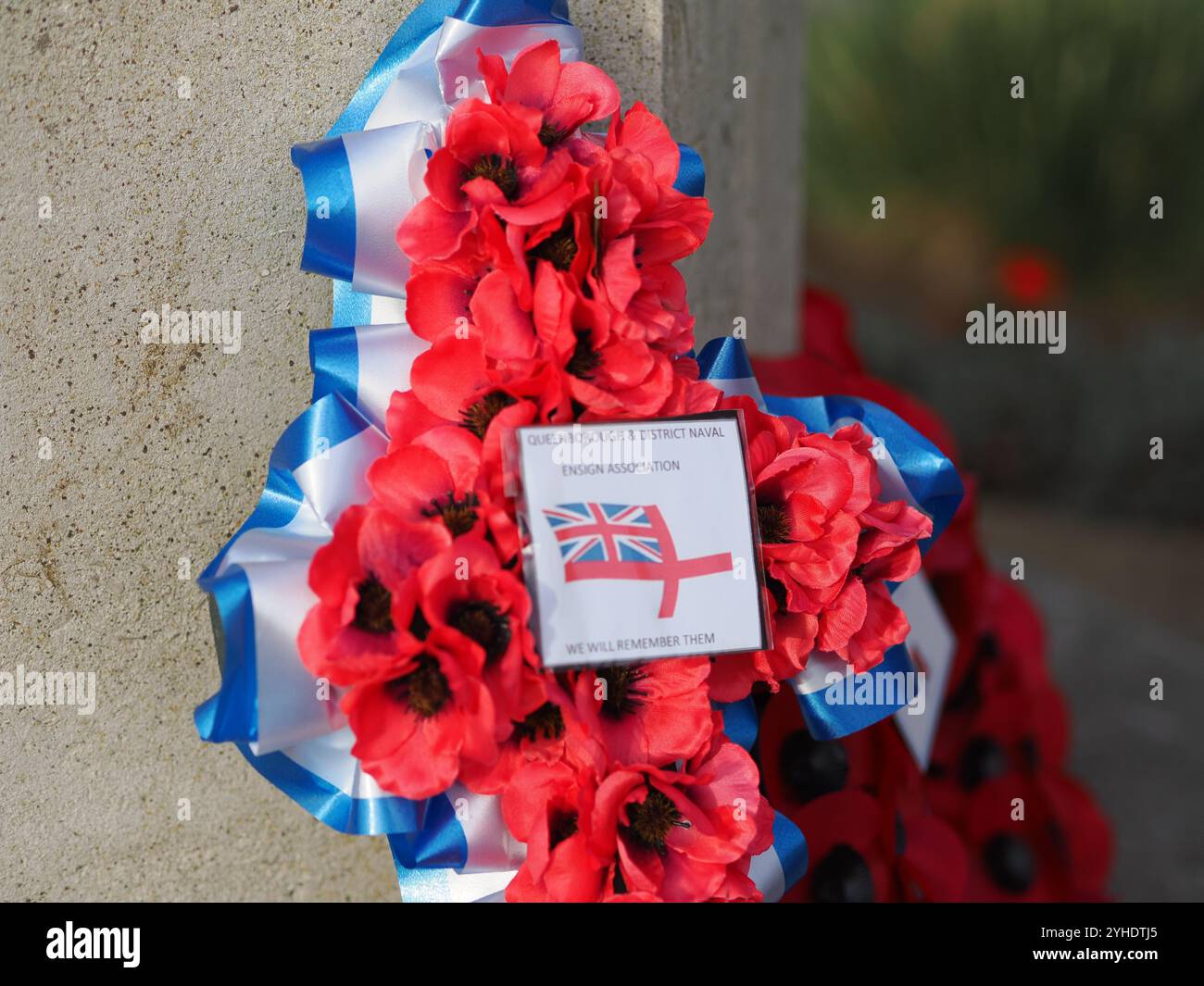 Sheerness, Kent, UK. 11th Nov, 2024. Armistice Day wreaths seen at the ...