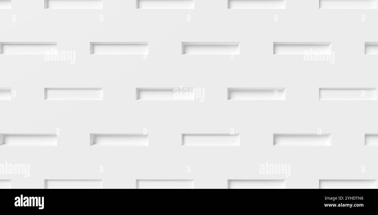 Array Of Large Inset Cube Blocks Geometrical White Background Wallpaper Banner Pattern 3d
