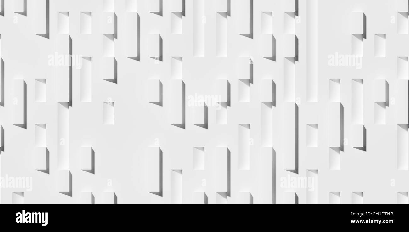 Random shifted scattered white rectangle cubes geometrical background ...