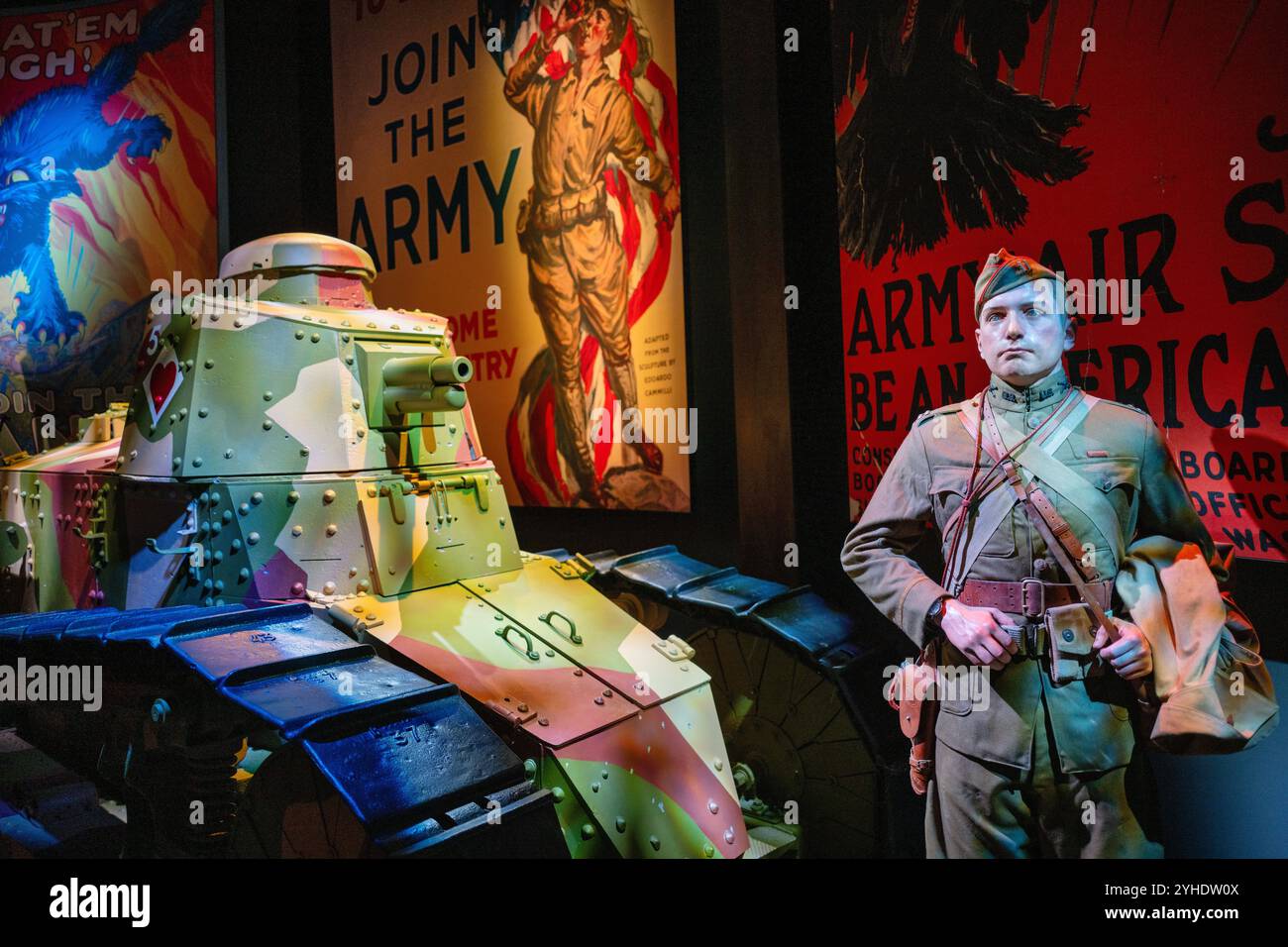 FORT BELVOIR, Virginia — A display featuring the Renault FT17 light ...