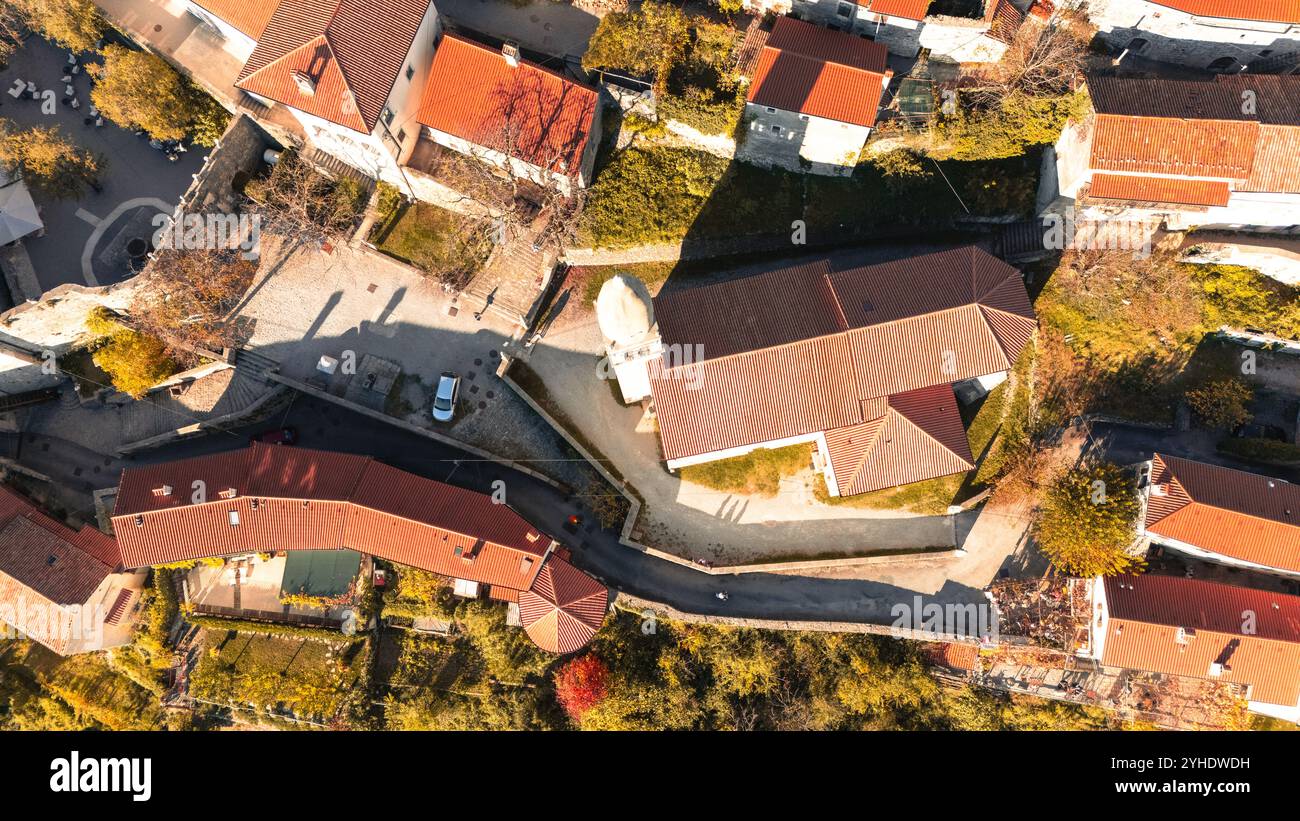 Overhead Perspective of a Historic Village Stock Photo - Alamy