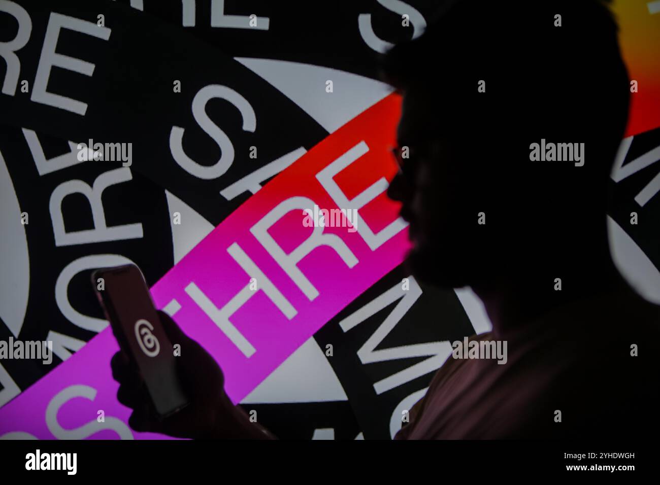 Gaziantep, Turkiye. 08 July 2023. The logo of the text-based conversation app "Threads". Threads ...