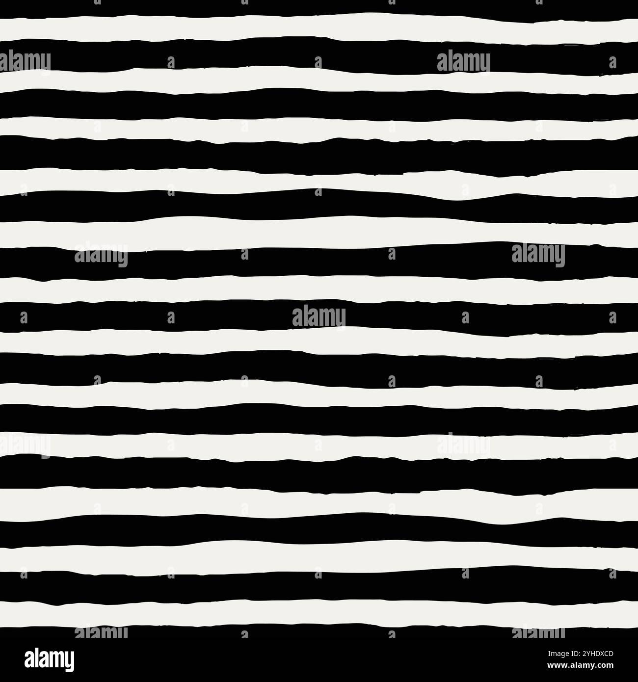 Striped pattern. Imperfect irregular lines. Black and white horizontal ...