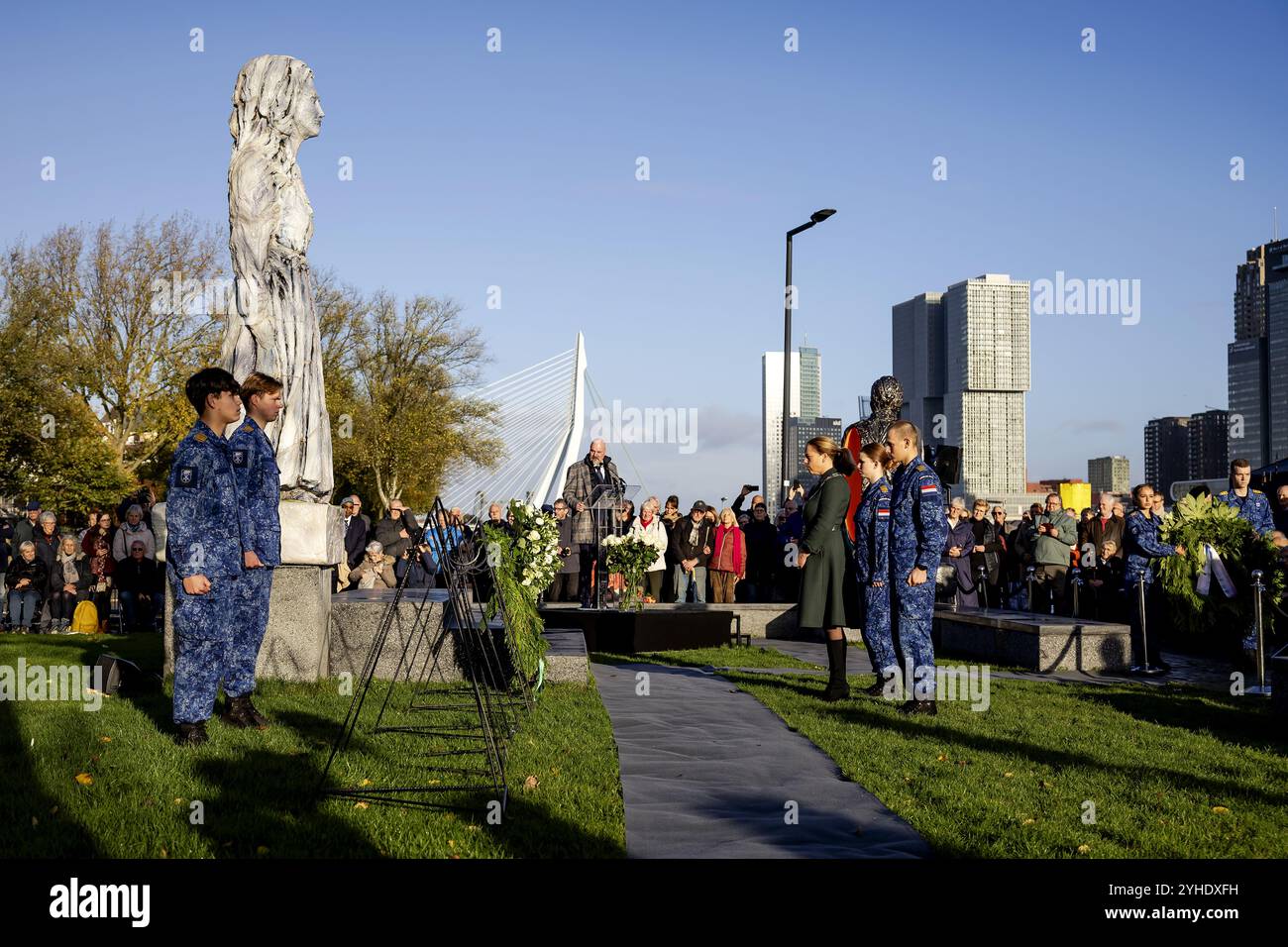 ROTTERDAM - Mayor Carola Schouten during the first official wreath ...