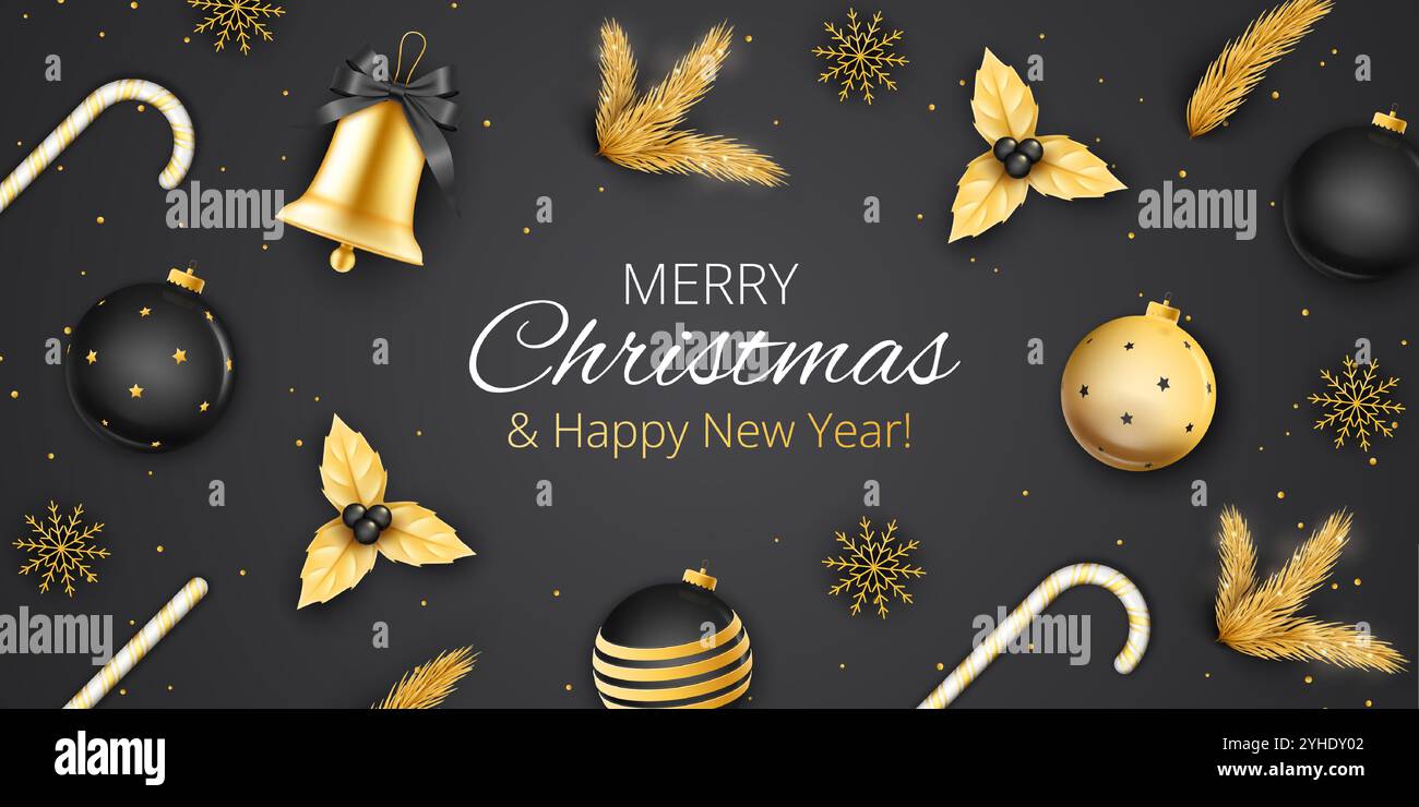 Golden premium xmas toy Stock Vector Images - Alamy