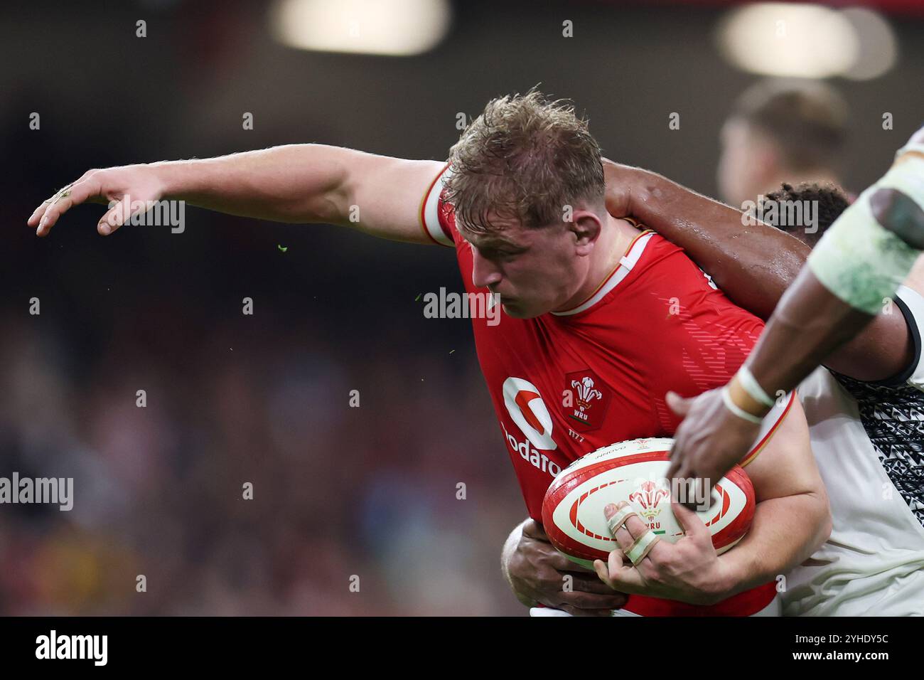 Jac Morgan of Wales (l) in action. Wales v, Fiji. , . pic by Andrew ...