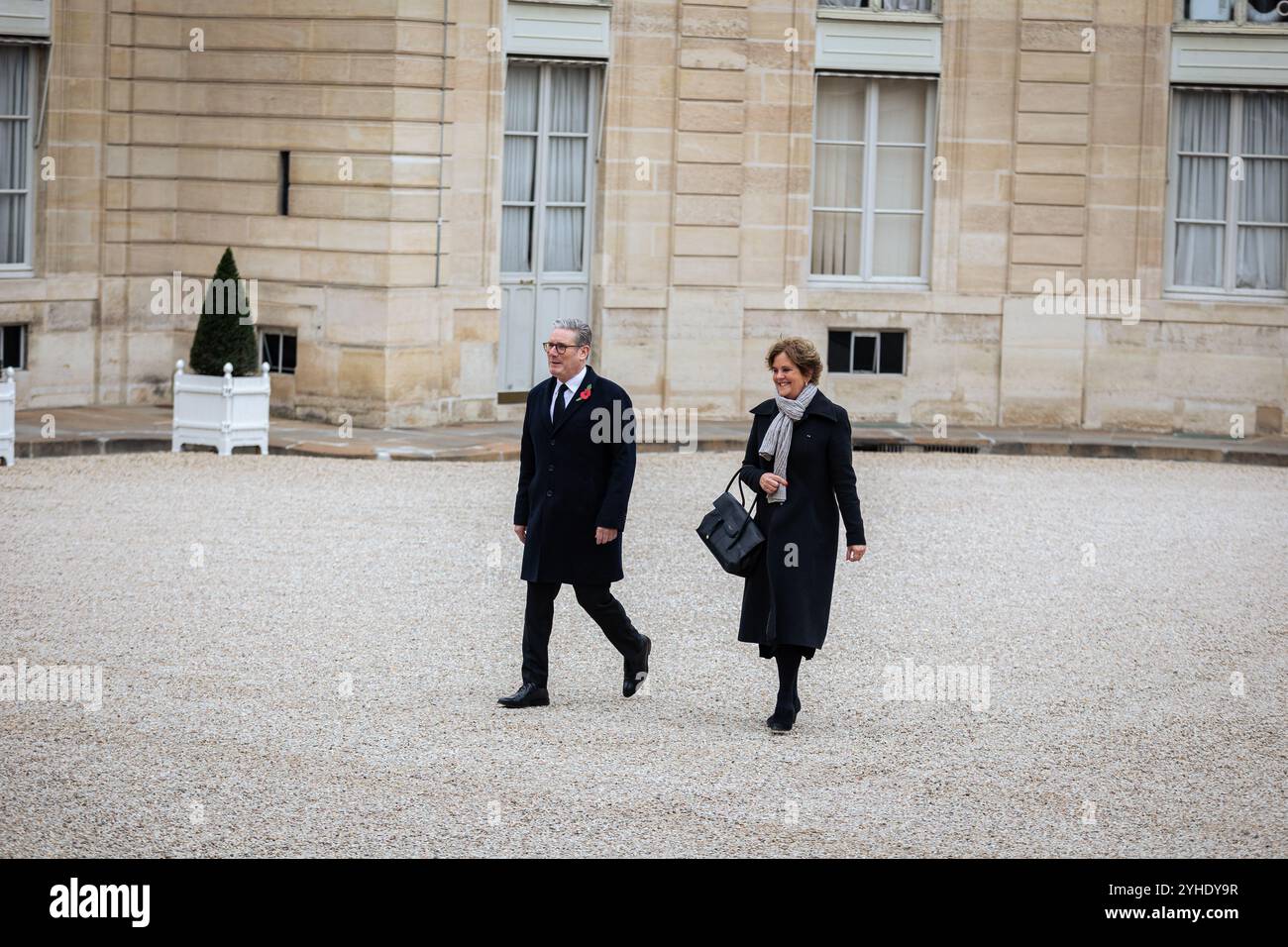 Paris, France. 11th Nov, 2024. British Prime-Minister Keir Starmer (L ...