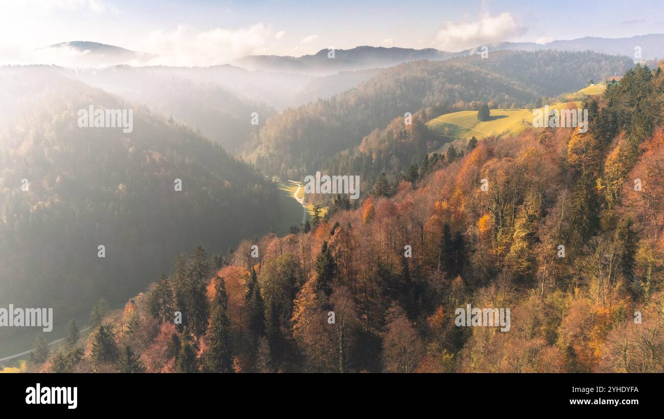 Aerial view valley rolling hills hi-res stock photography and images ...