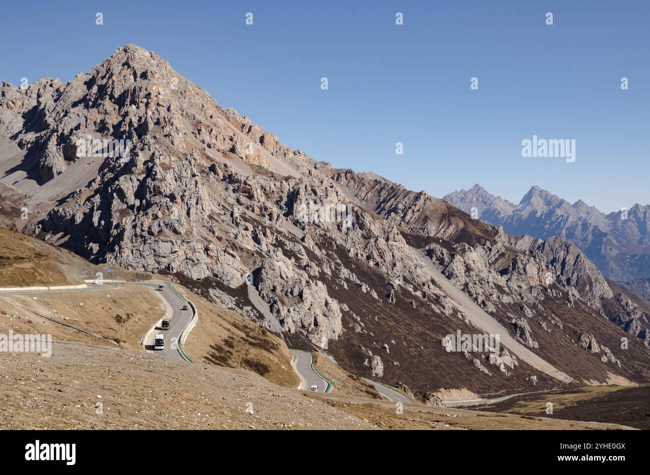Mountain pass near Huanglong, Sichuan province, China, Asia Stock Photo ...