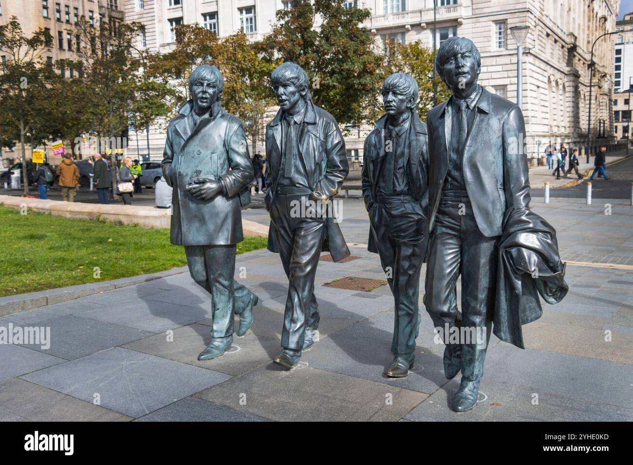 Statues of The Beatles, Liverpool, England, UK Stock Photo - Alamy