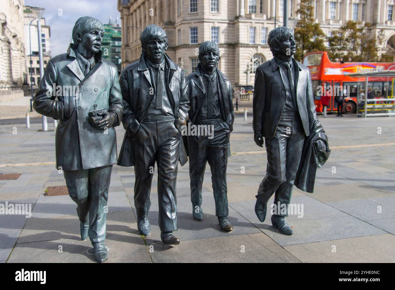 Statues of The Beatles, Liverpool, England, UK Stock Photo - Alamy