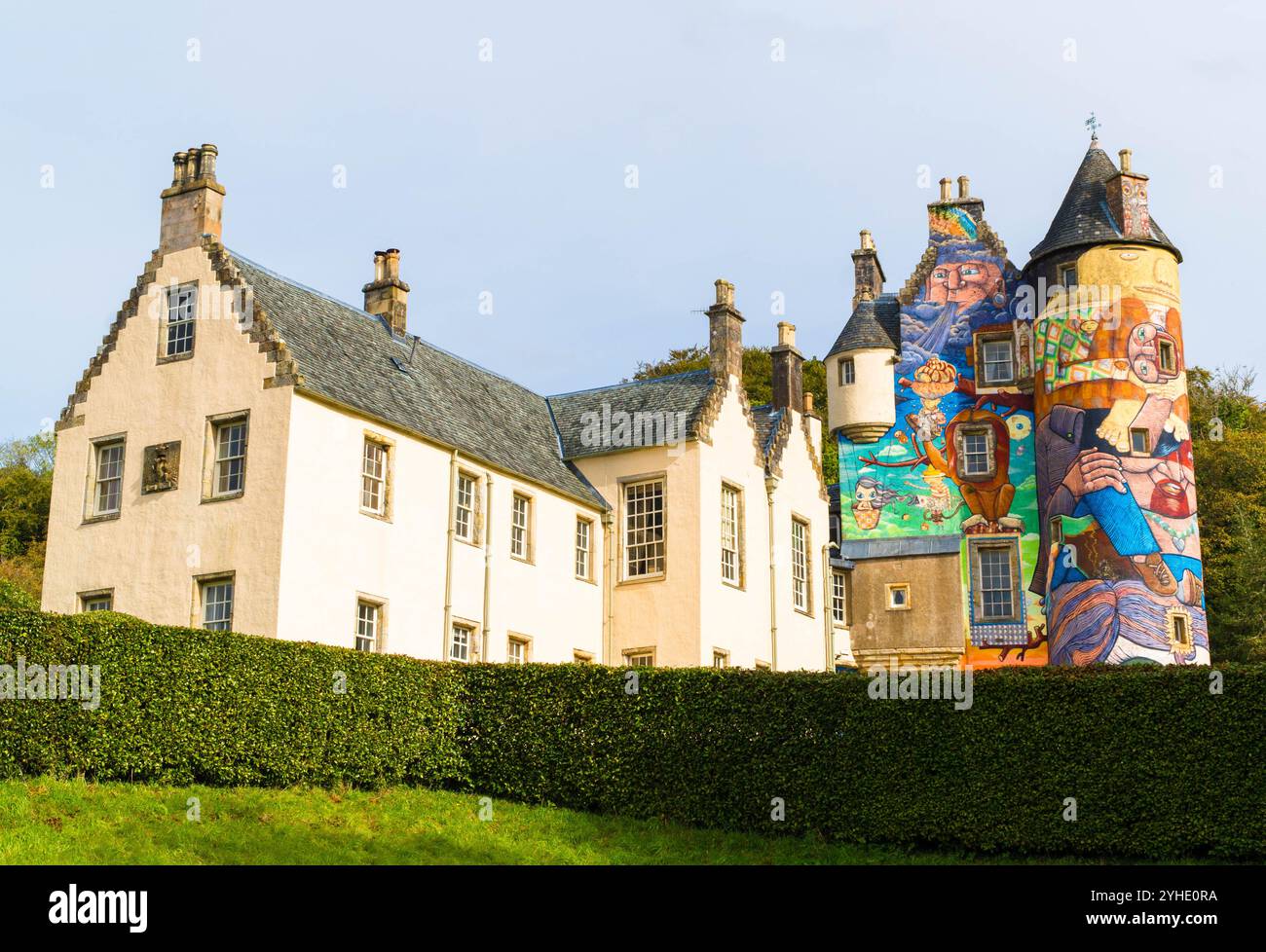 Kelburn castle with it's impressive fresco, Largs Ayrshire Scotland UK ...