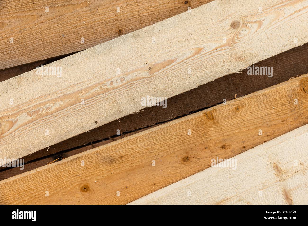 Stack of new pine wood boards, background photography Stock Photo - Alamy