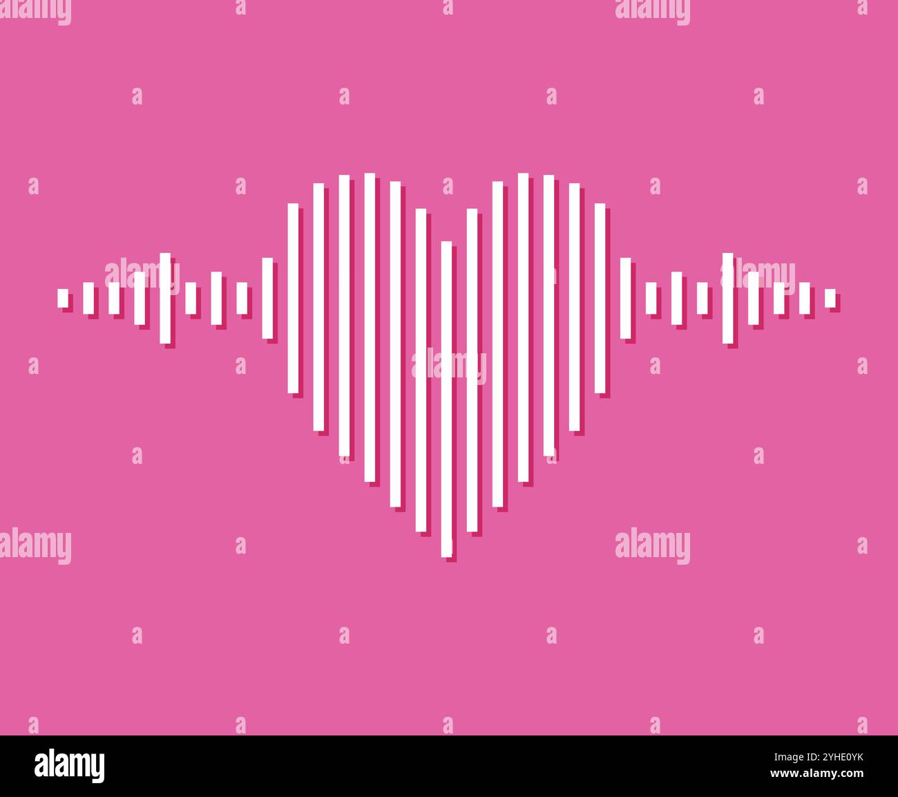 Beating heart on pink background Stock Vector Images - Alamy