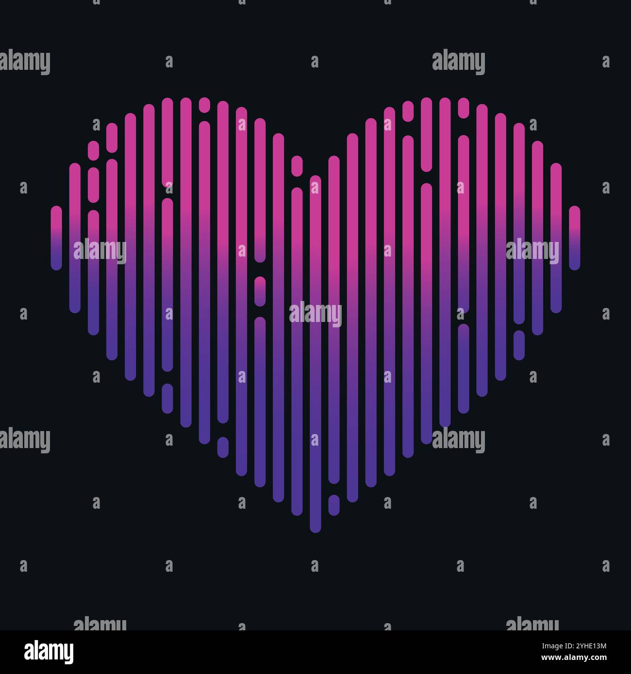 Heart beating on black background Stock Vector Images - Alamy