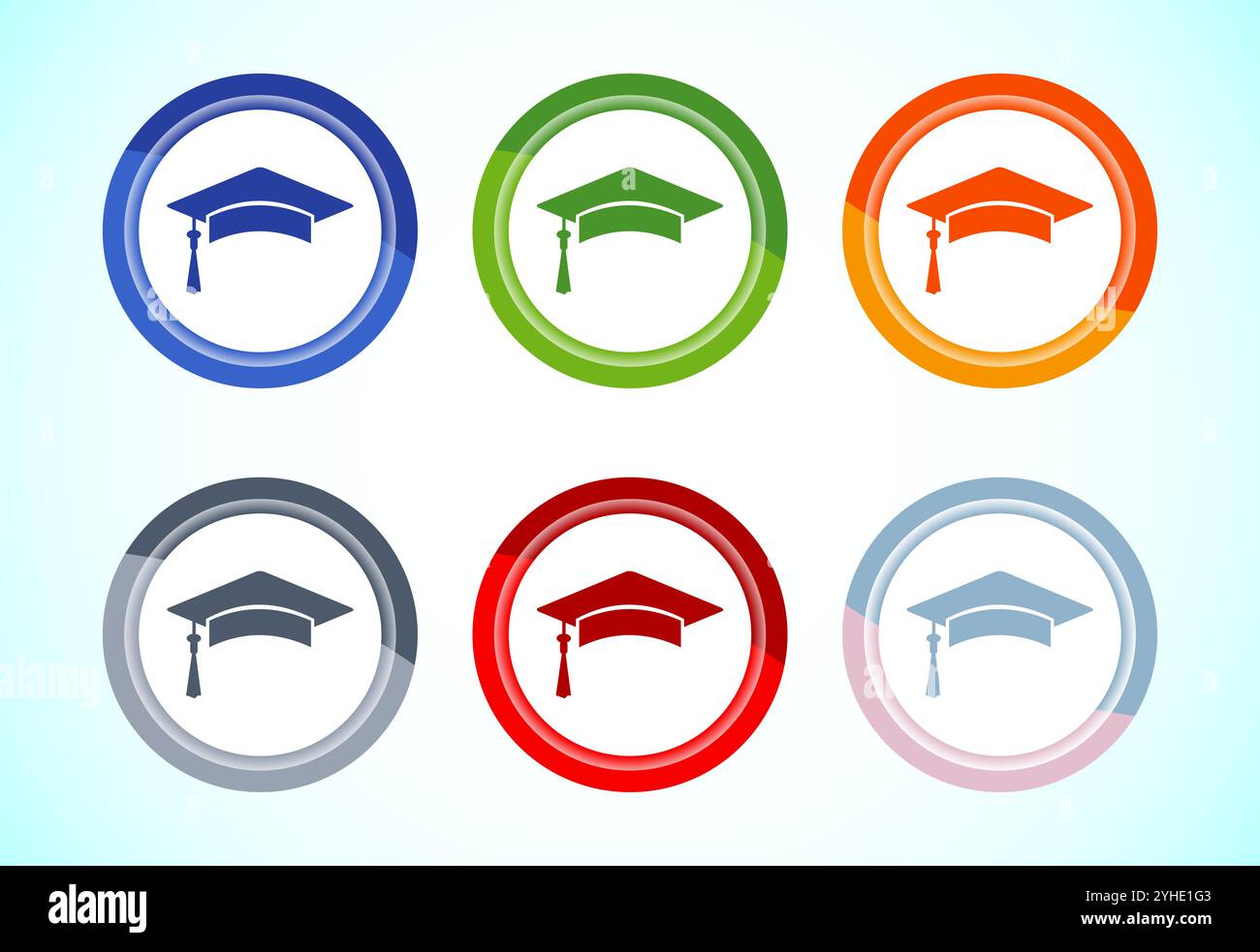 Graduation hat icon design, academic cap icon for apps and websites ...