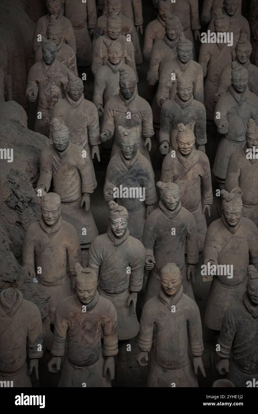 Terracotta Army at the Qin Terracotta Warriors and Horses Museum in Xi ...