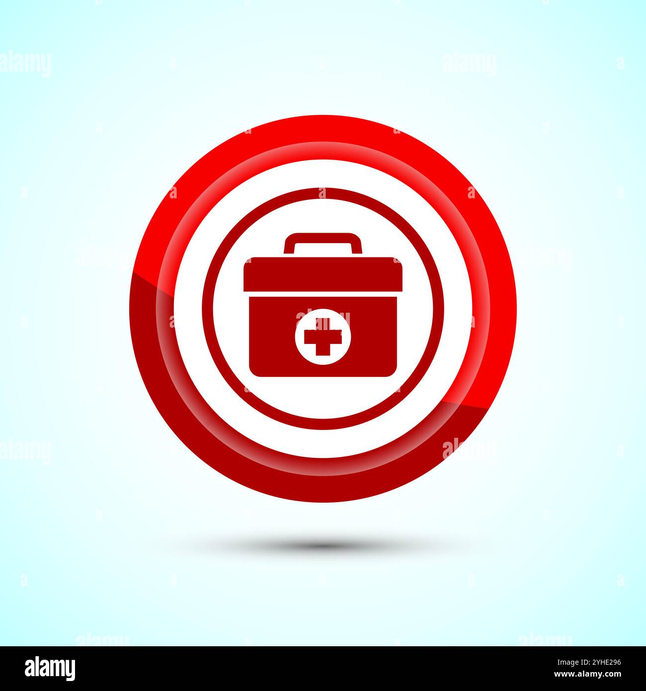 Medical first aid kit icon, Medicine emergency box health care sign ...