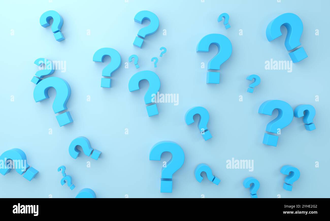 Multiple question marks against hi-res stock photography and images - Alamy