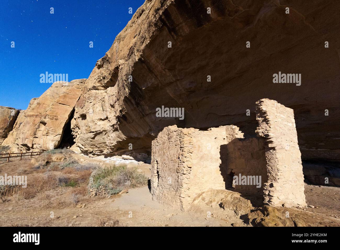 Moonlight illuminating the ruins at the Gallo Campground under the ...