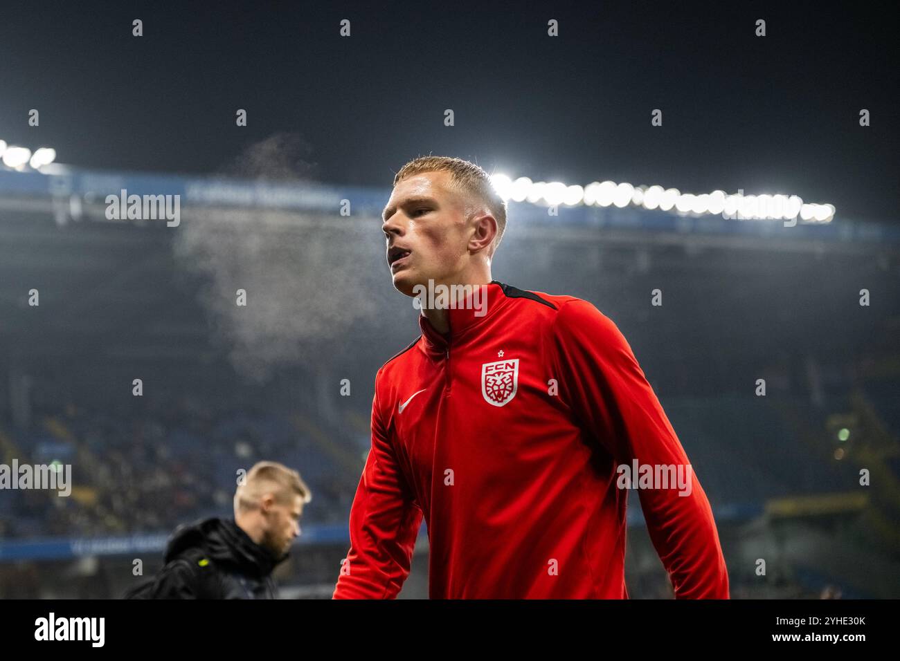 Broendby, Denmark. 10th, November 2024. Lucas Hogsberg (24) of FC ...