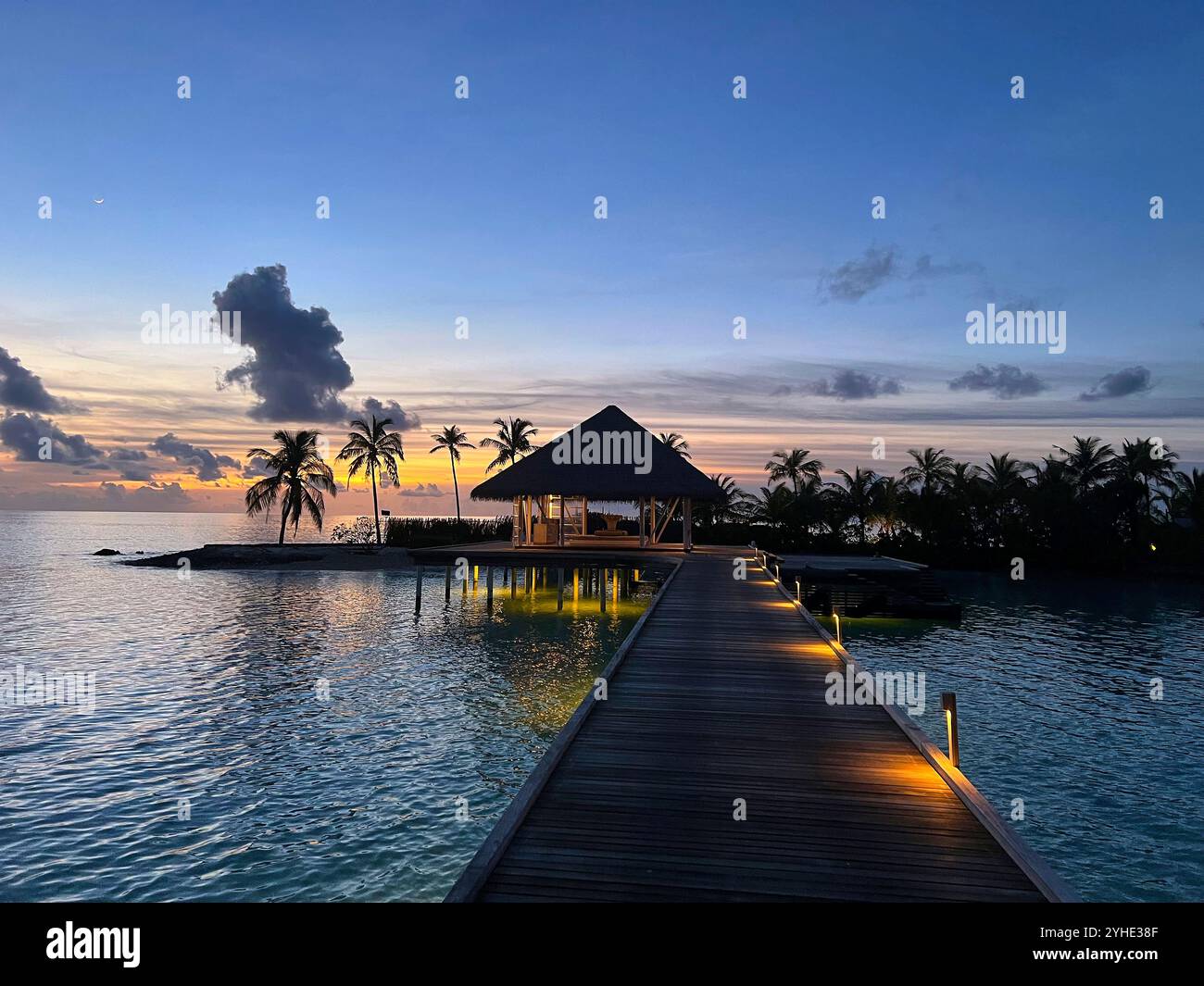 Hotel COMO Maalifushi on the Maldives Thaa-Atoll in the Indian Ocean in ...