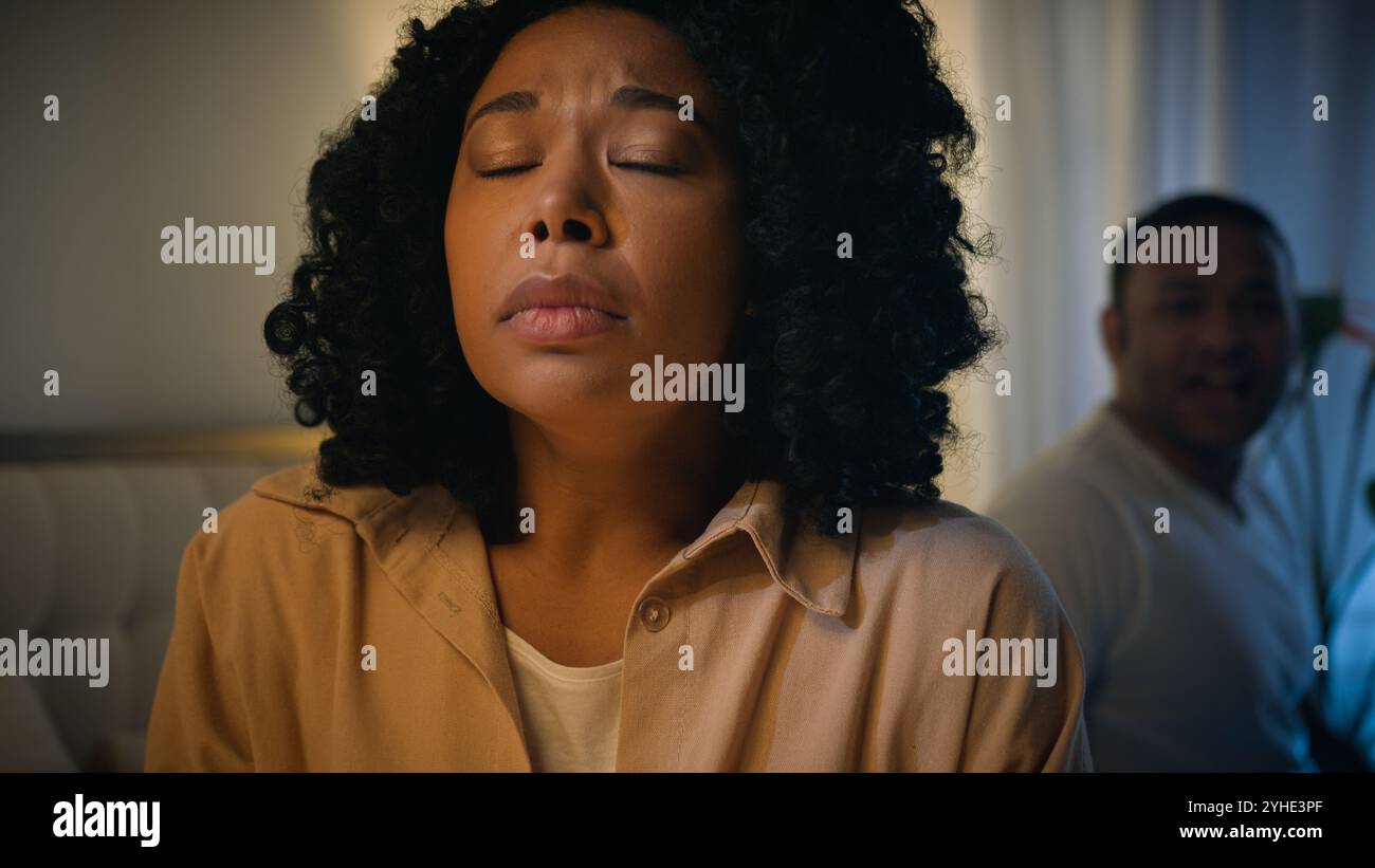 Suffering upset sad depressed anxious frustrated domestic violence ...