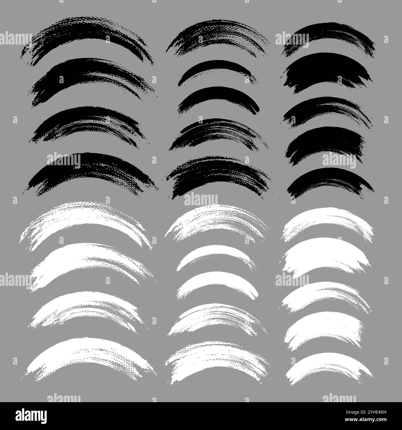 Brush stroke vector. Painted curves, arc lines Stock Vector Image & Art ...