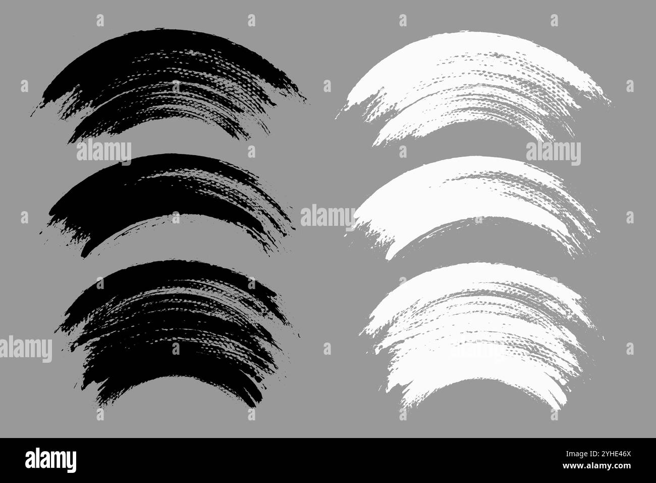 Brush stroke vector. Painted curves, arc lines Stock Vector Image & Art ...