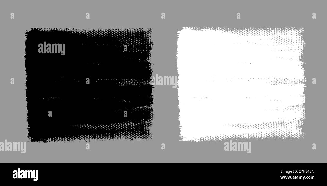 Brush strokes vector. Painted rectangle banners Stock Vector Image ...