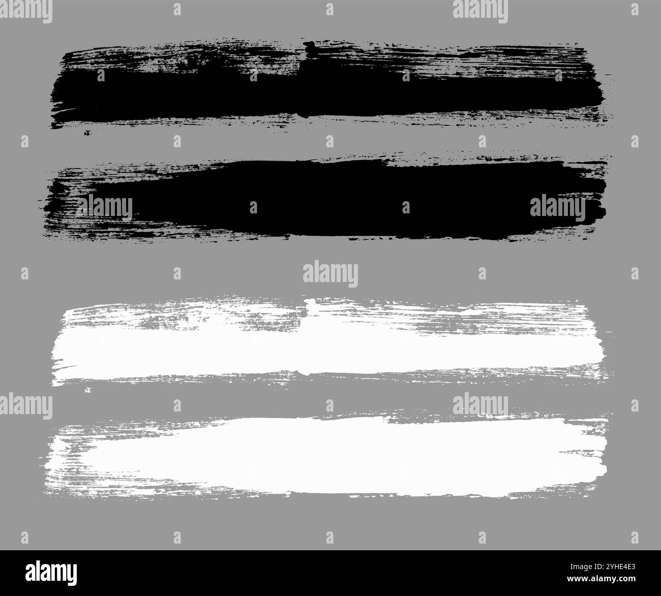 Brush strokes vector. Painted line and rectangle banners collection ...