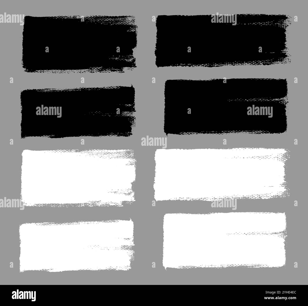 Brush strokes vector. Line and rectangle banners Stock Vector Image ...