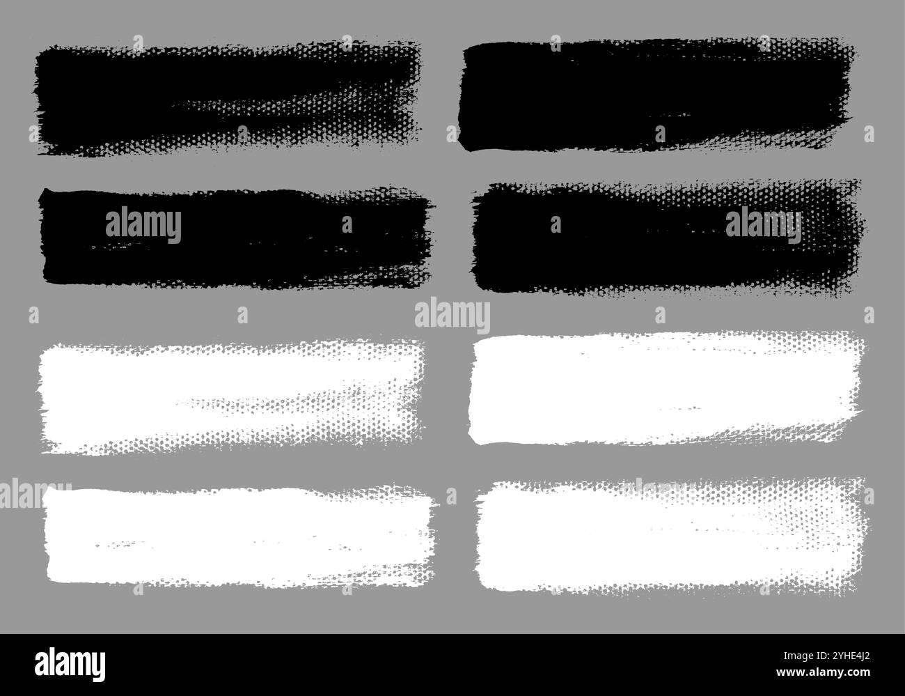 Brush strokes vector. Line and rectangle banners Stock Vector Image ...