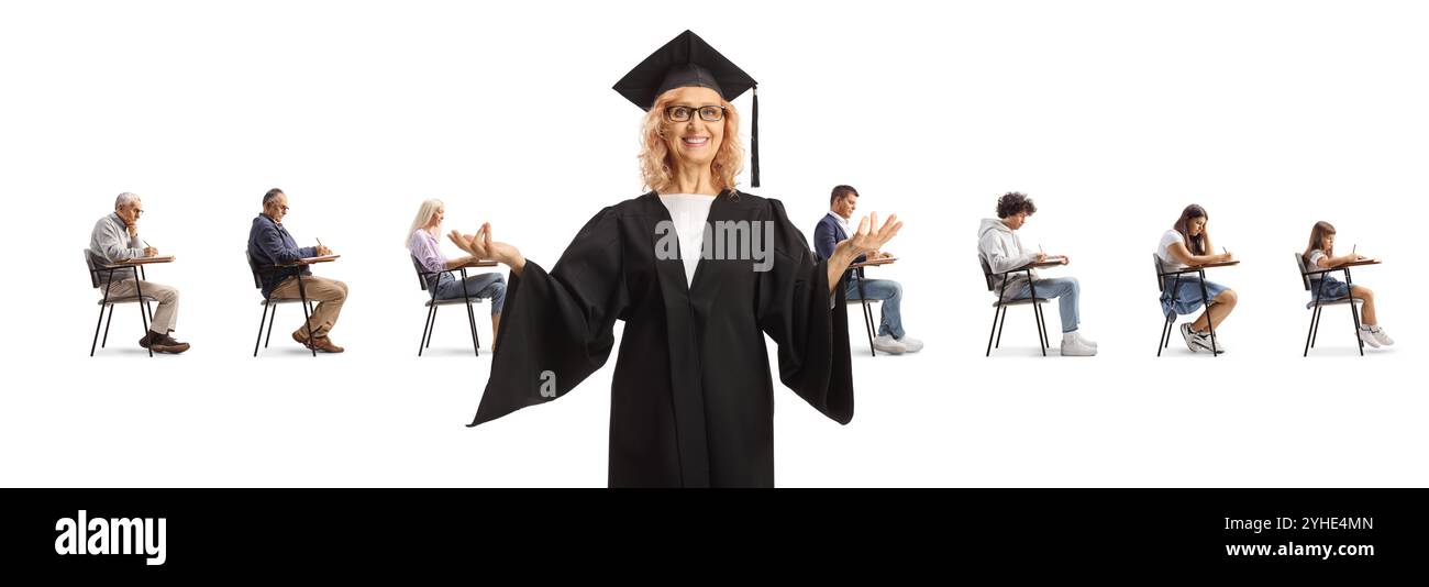 School chairs hi-res stock photography and images - Alamy