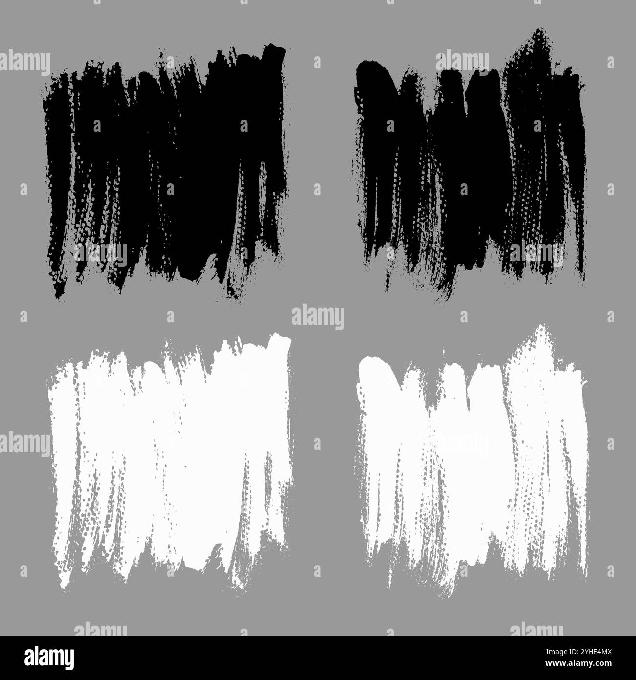 Brush strokes vector. Line and rectangle banners Stock Vector Image ...