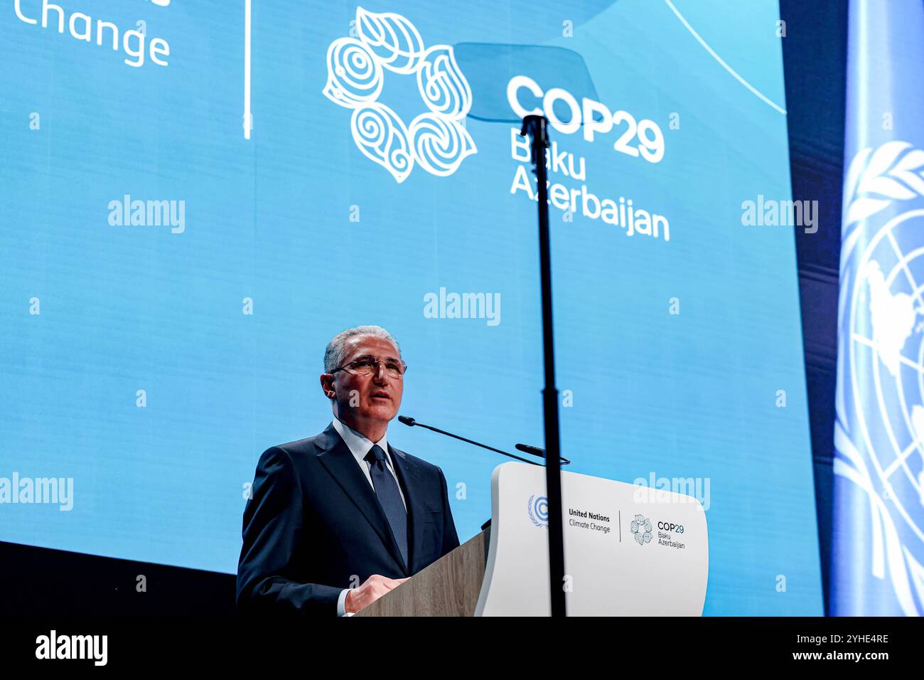 November 11, 2024, Baku, Azerbaijan, Azerbaijan: New COP29 President MUKHTAR BABAYEV, speaks ...