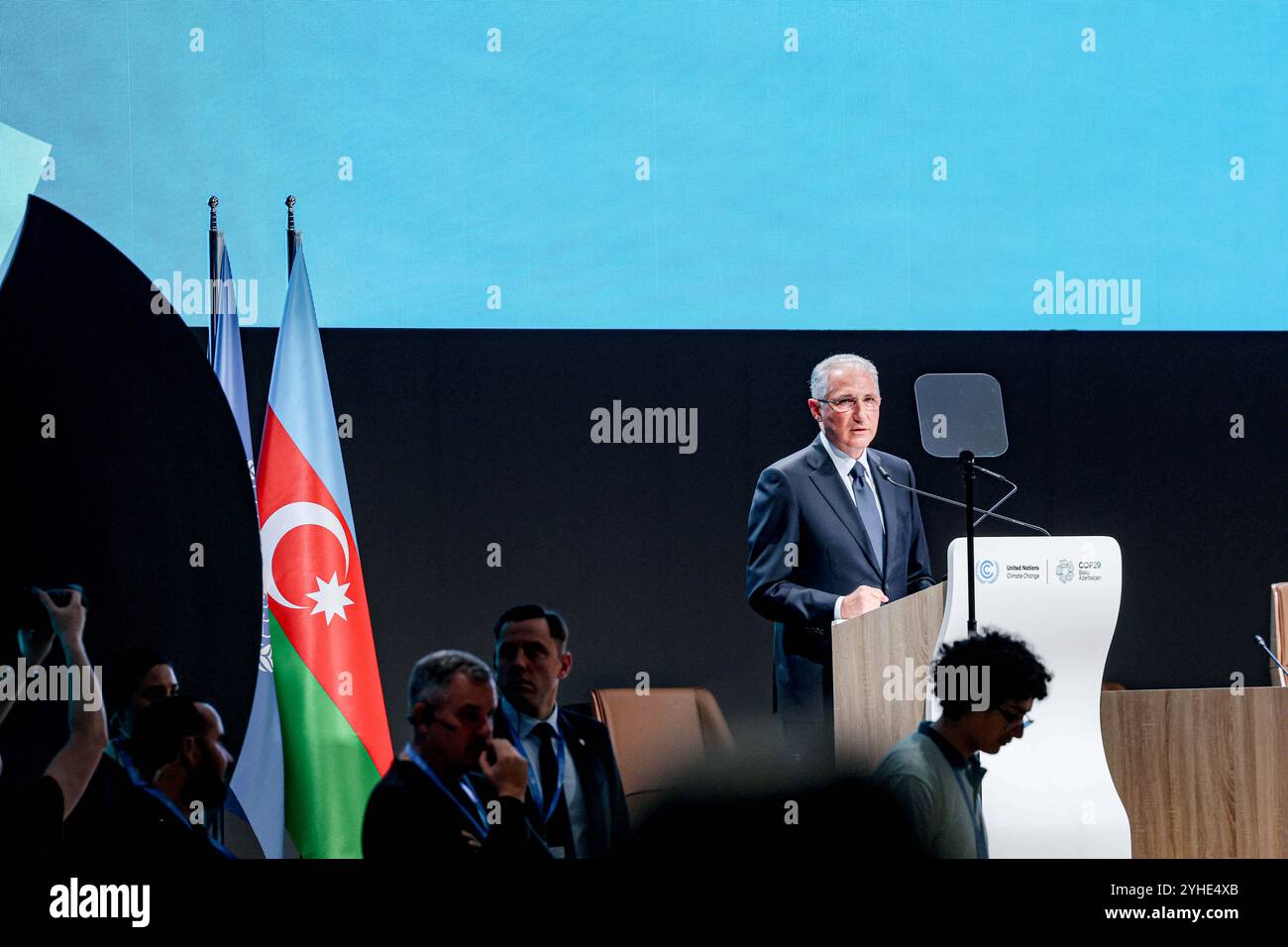 November 11, 2024, Baku, Azerbaijan, Azerbaijan: New COP29 President MUKHTAR BABAYEV, speaks ...