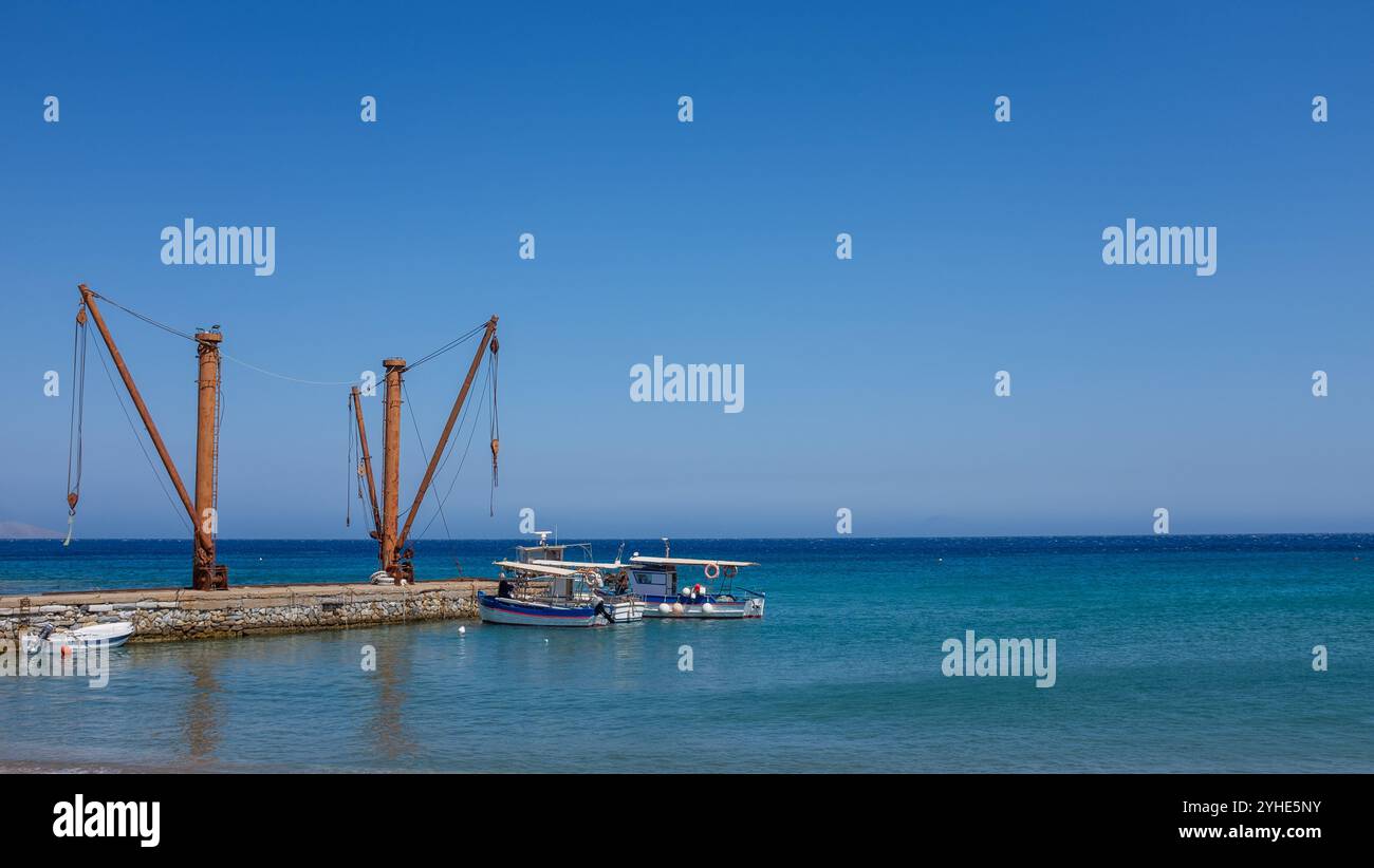 The old port of the village of Moutsouna, Naxos, Greece Stock Photo - Alamy