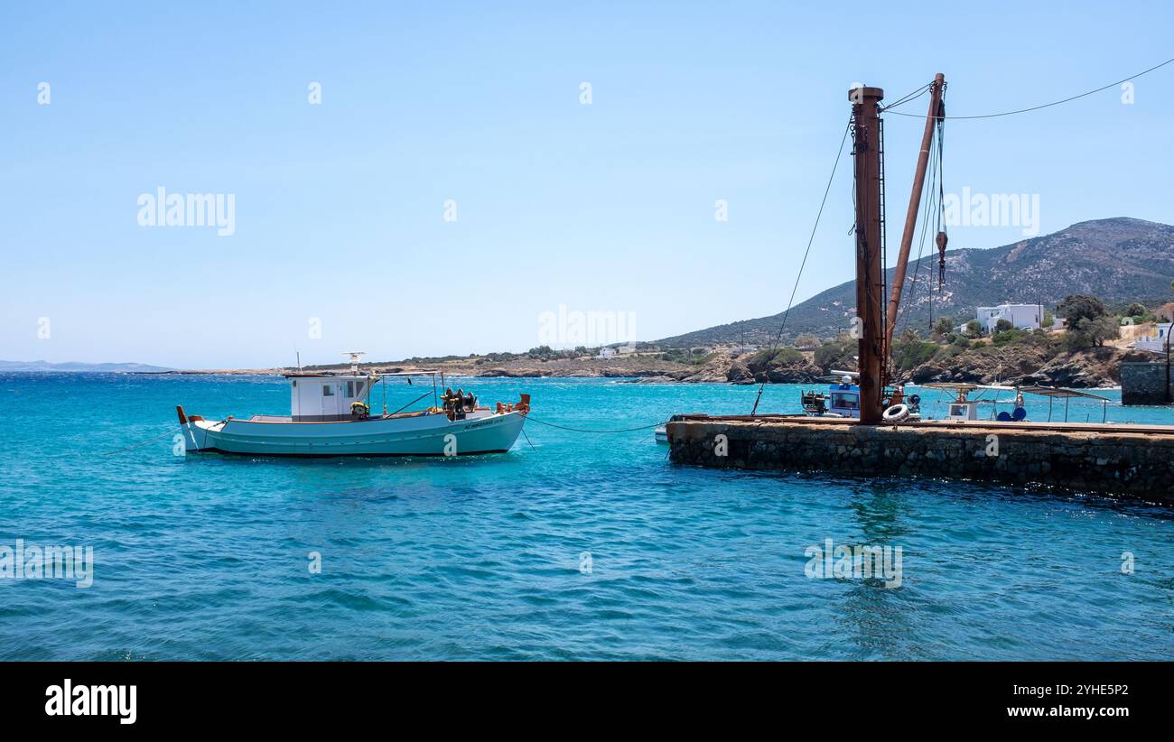 The old port of the village of Moutsouna, Naxos, Greece Stock Photo - Alamy