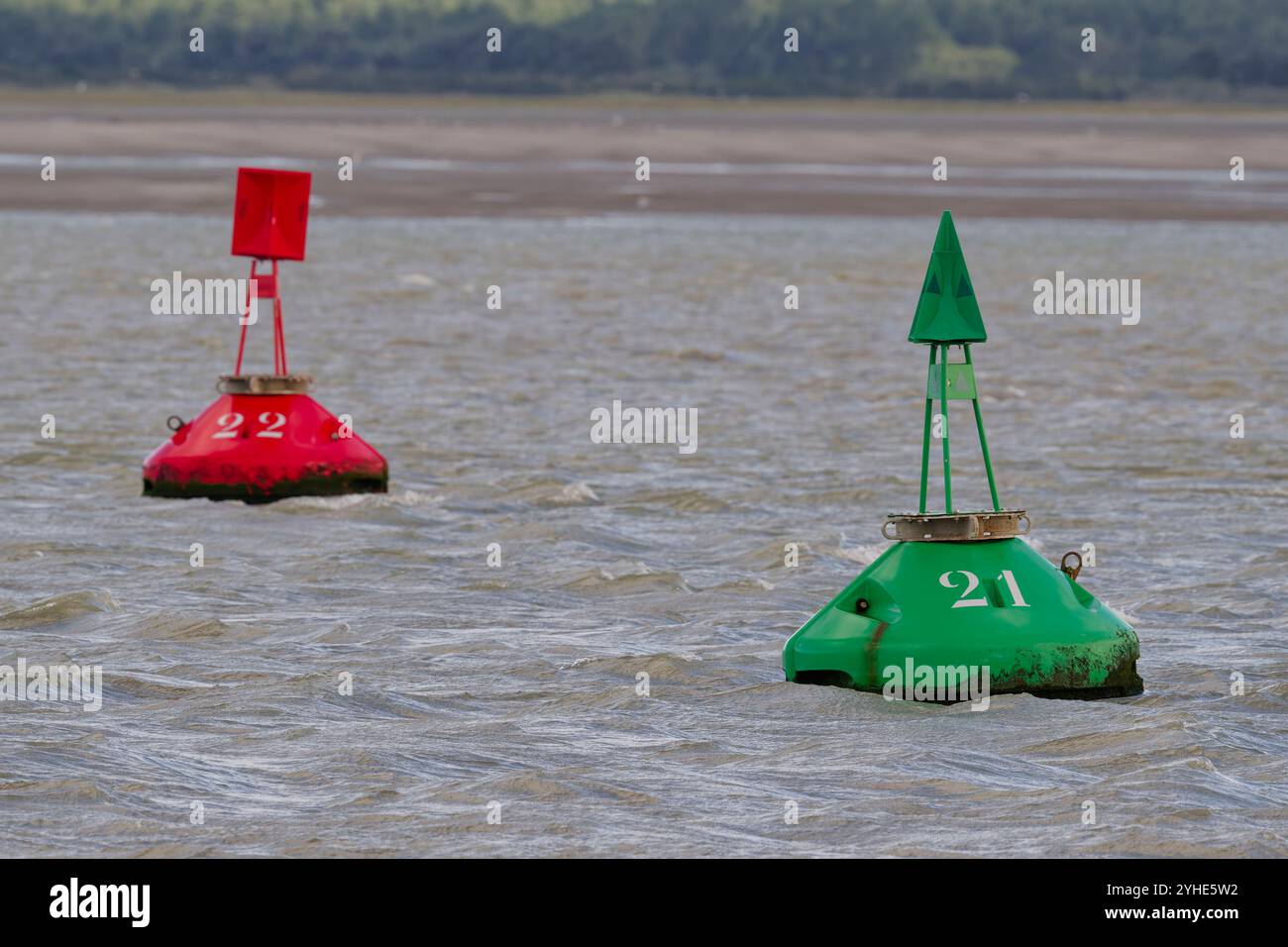 Red and Green Nautical Buoys Marking channel Passage Stock Photo - Alamy