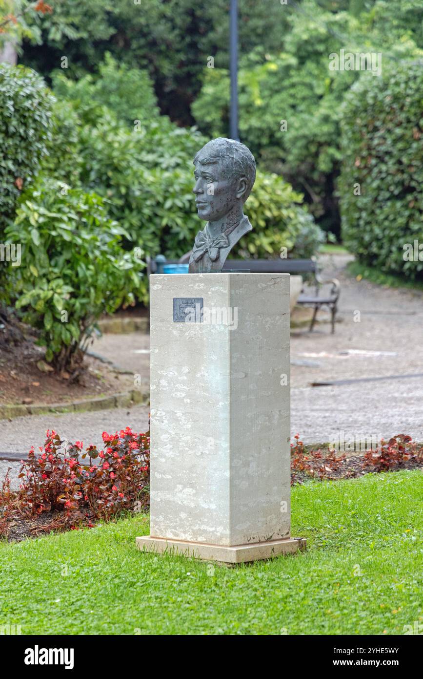 Opatija, Croatia - October 08, 2024: Bronze Bust of Sergei Yesenin ...