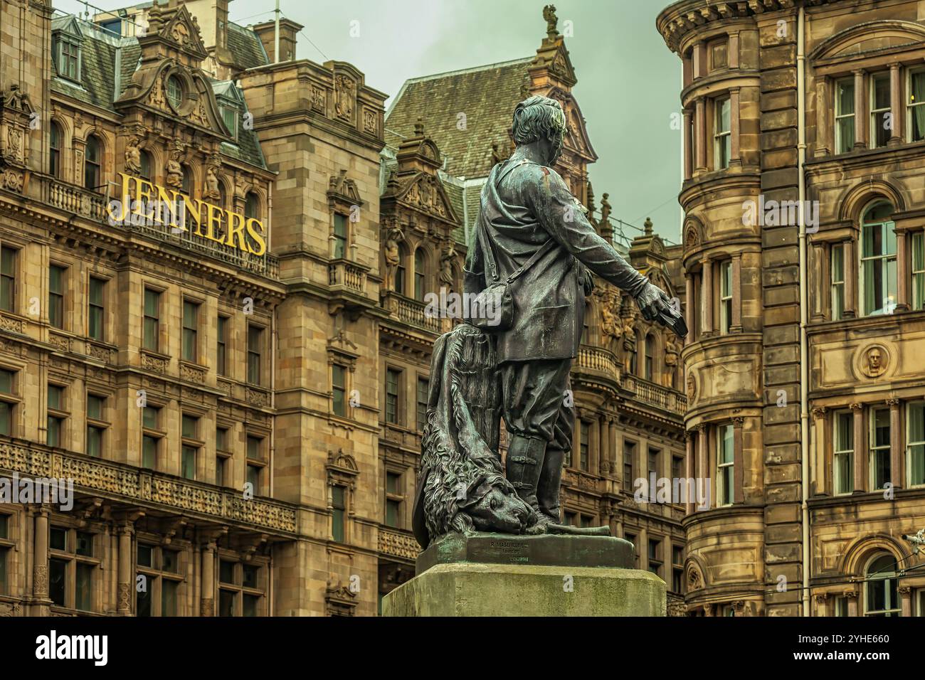David Livingstone bronze sculpture in Princess Street in Edinburgh Old ...