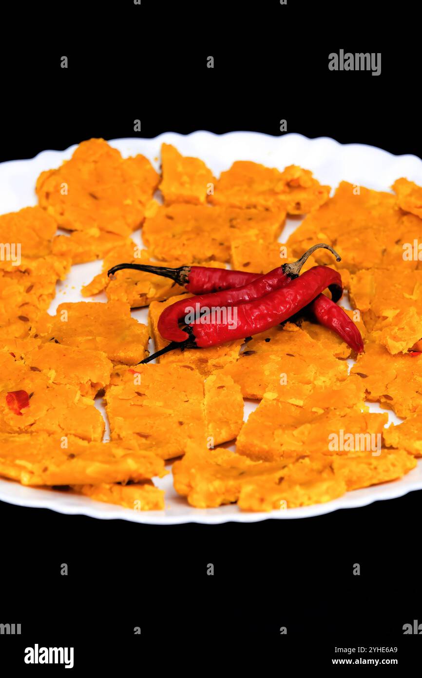 Gujarati Kathiyawadi Spicy Dhokali Sabji in a portrait format ...
