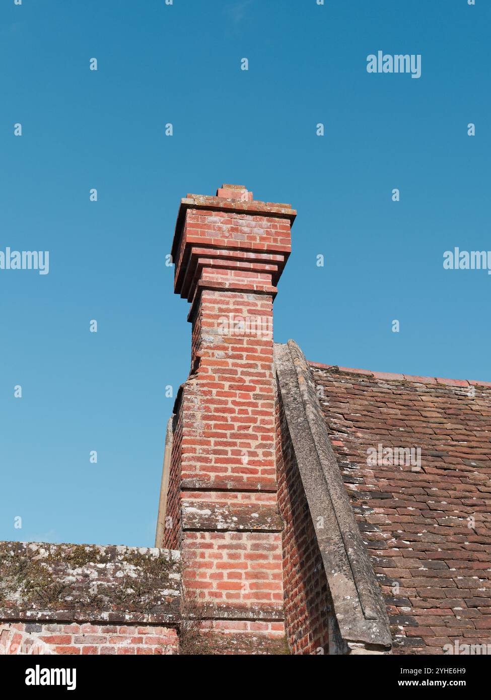 Brick Chimney, Stack, Building Detail, Mapledurham, Oxfordshire ...
